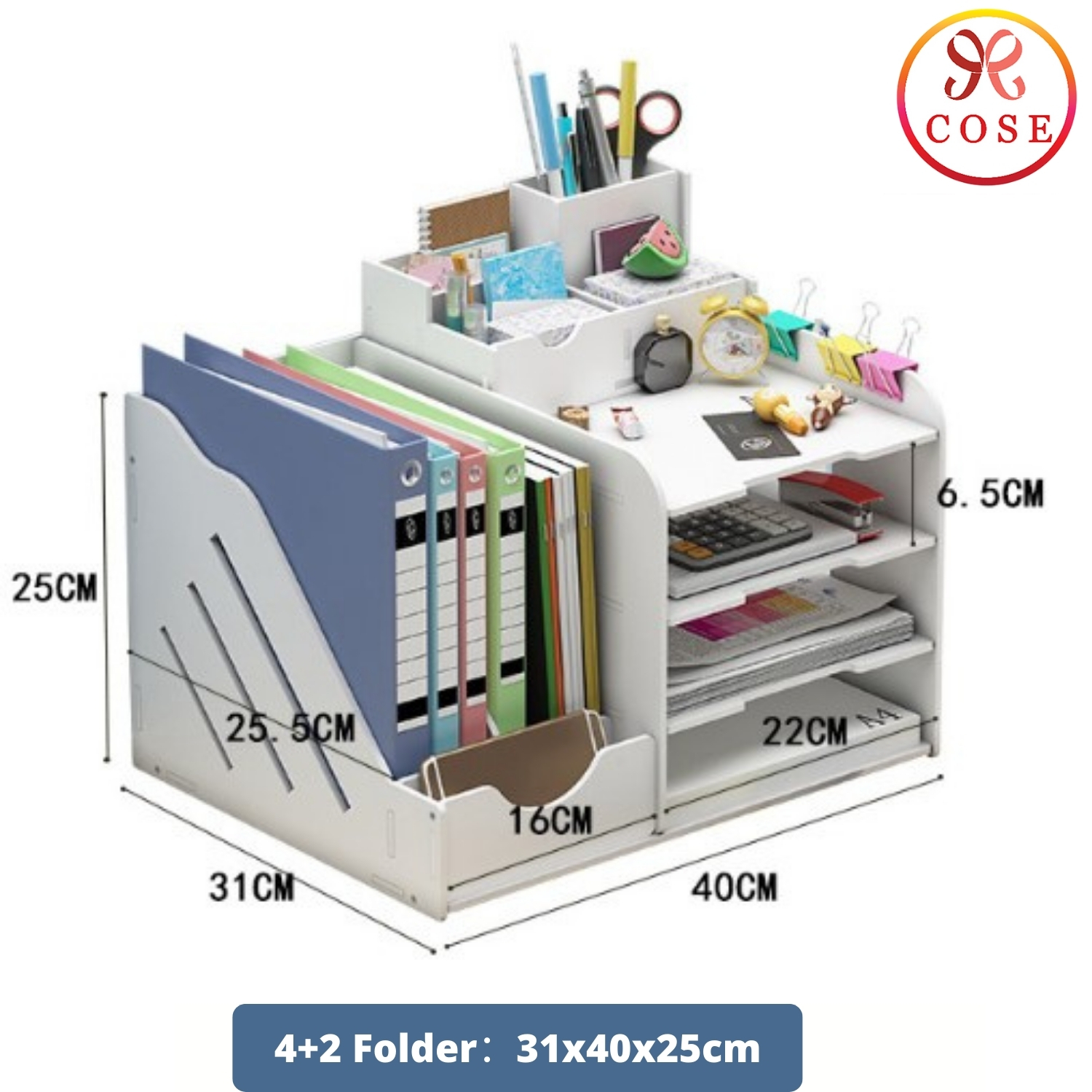 COSE Document Rack Office Table Storage File Organizer Document Rak A4 ...