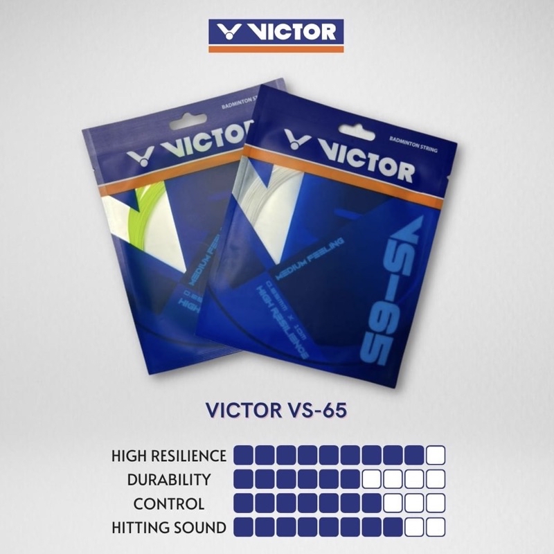 VICTOR VS-65 Badminton String 100%ORIGINAL Made in Taiwan 3 Color Tali ...