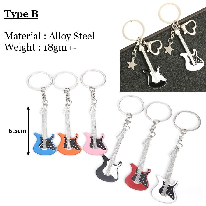 Guitar Keychain Cute Music Instrument Keychain Y2K Guitar Ukulele ...