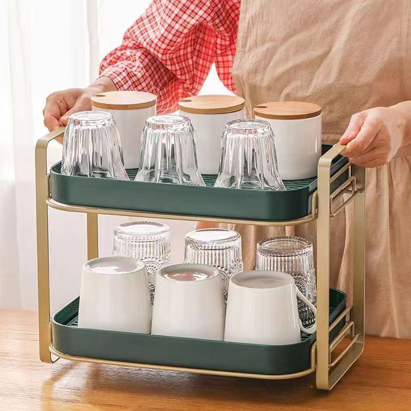 3 Tingkat Rak Dapur Mug Cup Holder Cup Storage Kitchen Rack Rak Cawan ...