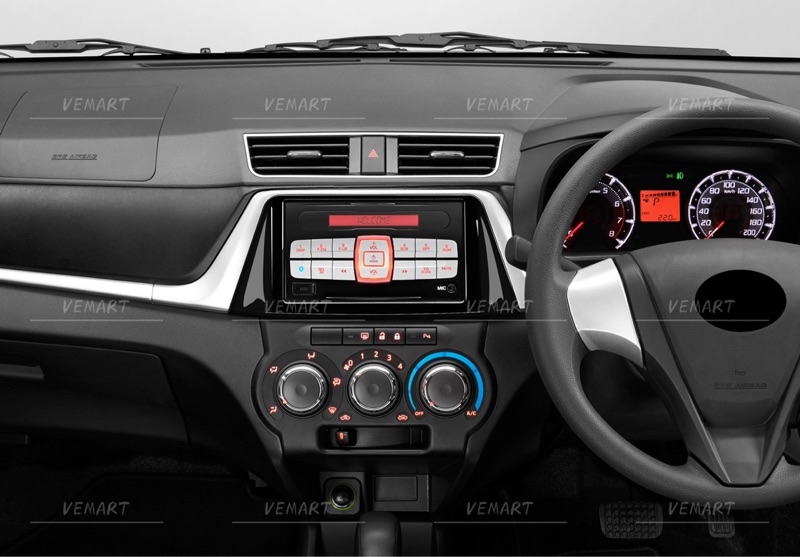 Vemart Perodua bezza carbon fiber radio frame cover garnish accessories ...