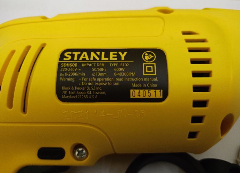 Stanley 100% Original 13mm Impact Drill SDH600 600W | Shopee Malaysia