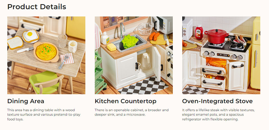 [Ready Stock] Robotime Rolife Happy Meals Kitchen DIY Plastic Miniature ...