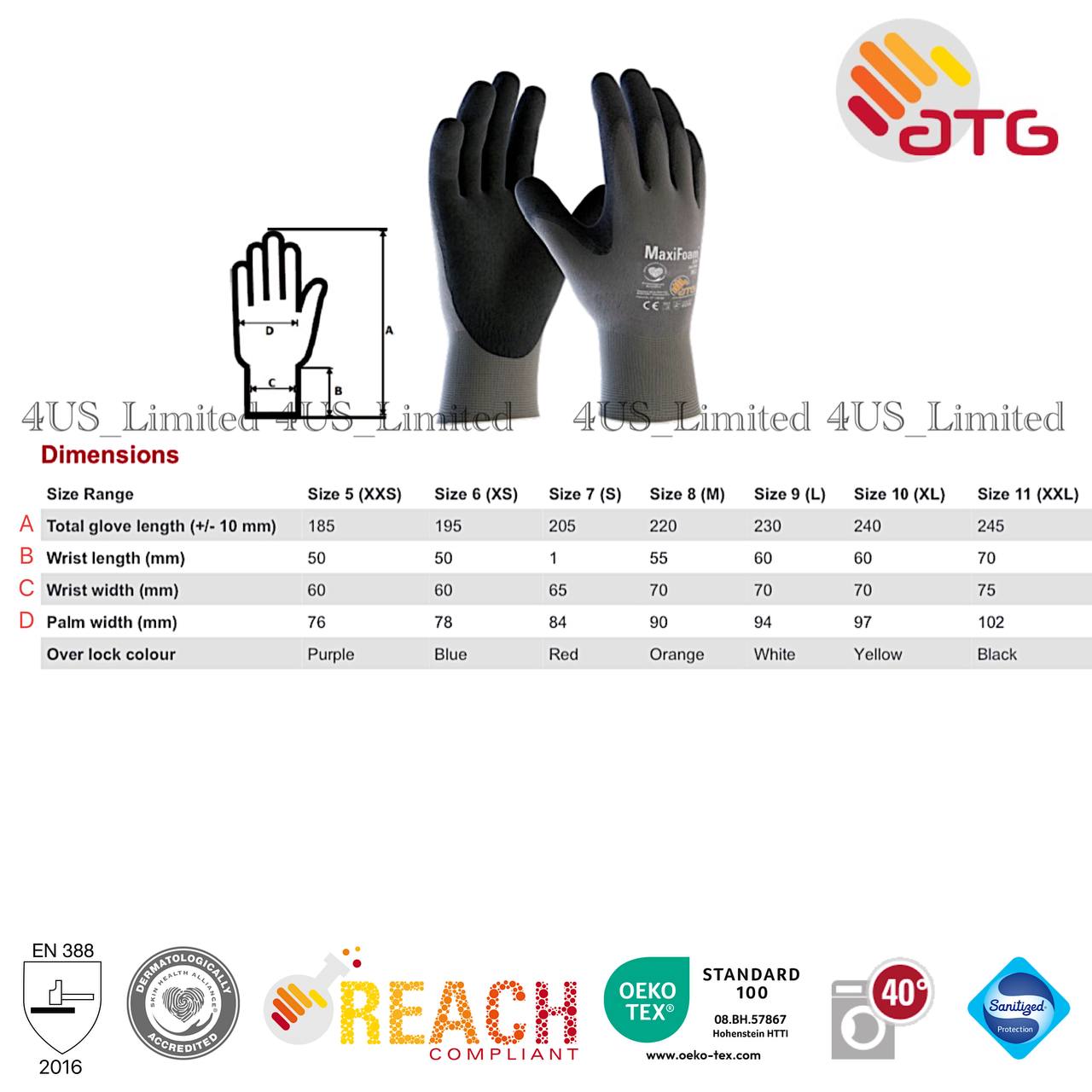 MaxiFoam LITE 34-600 & 34-900 Safety Gloves | Mechanical work gloves ...