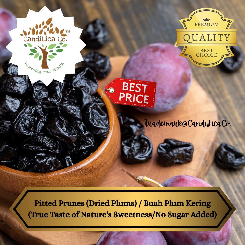 CandiLica Co. Premium Imported Pitted Prunes (Dried Plums) / Buah Plum ...
