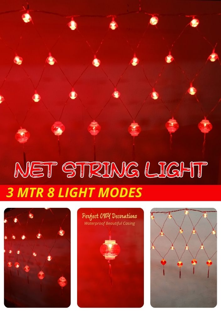 80L 3 MTR NET Light Waterproof String Light CNY Decoration Chasing ...