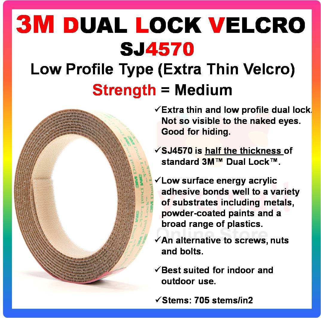 3M SJ3551 SJ3560 SJ4570 Dual Lock Heavy Duty Velcro Tape Adhesive ...