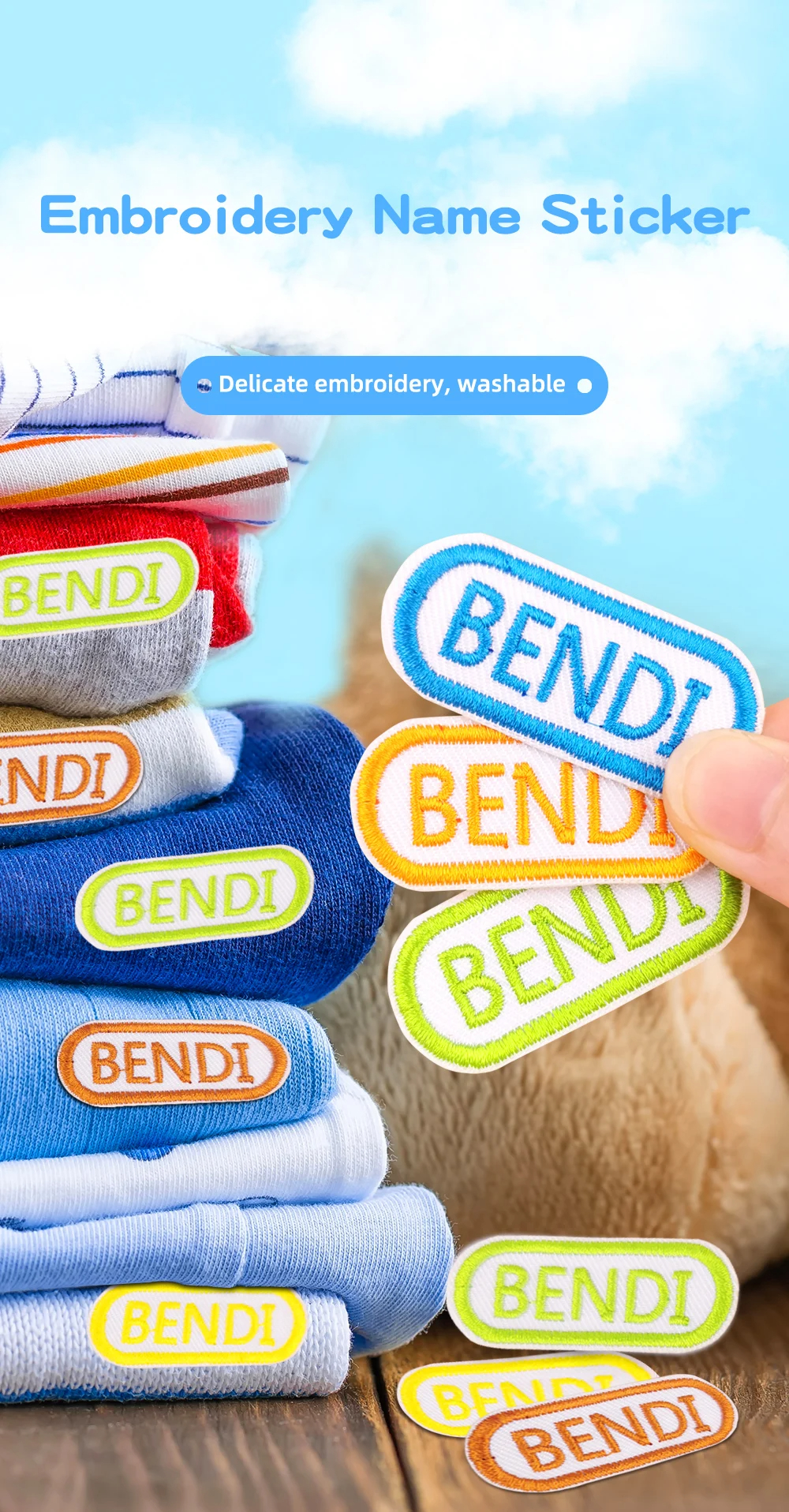 Customized Embroidery Name Tag Personalized Children's Clothes Labels ...