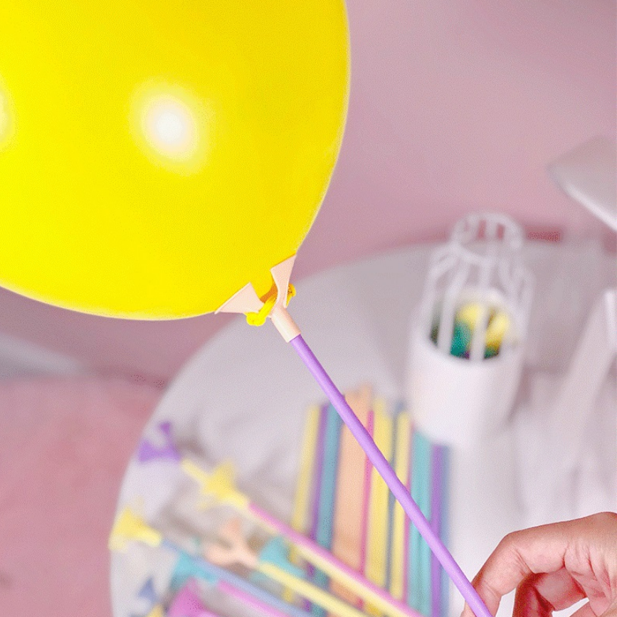 🇲🇾 40cm Balloon Stick Plastic Rod Stand Latex Balloon Holder Cup Party ...