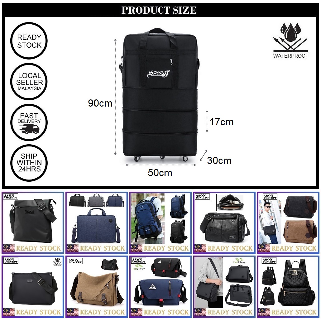 Expandable suitcase luggage bag trolley bag travel packing bag large ...