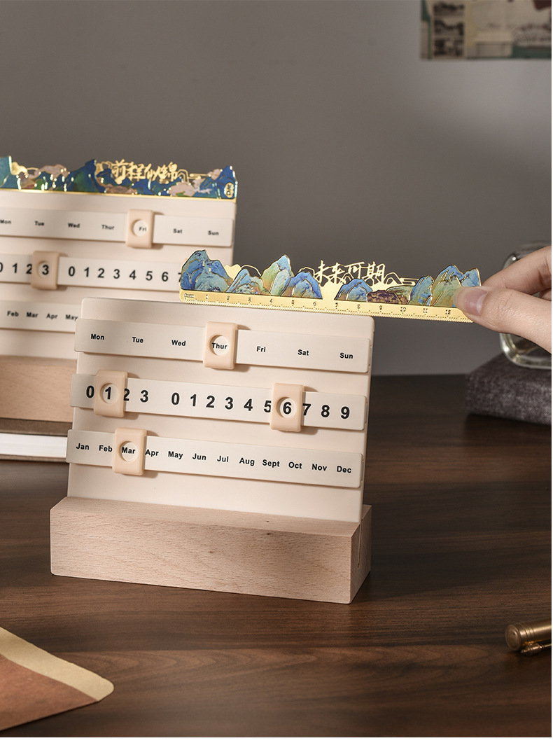[FREE METAL RULER] INS Minimalist Creative DIY Perpetual Calendar ...