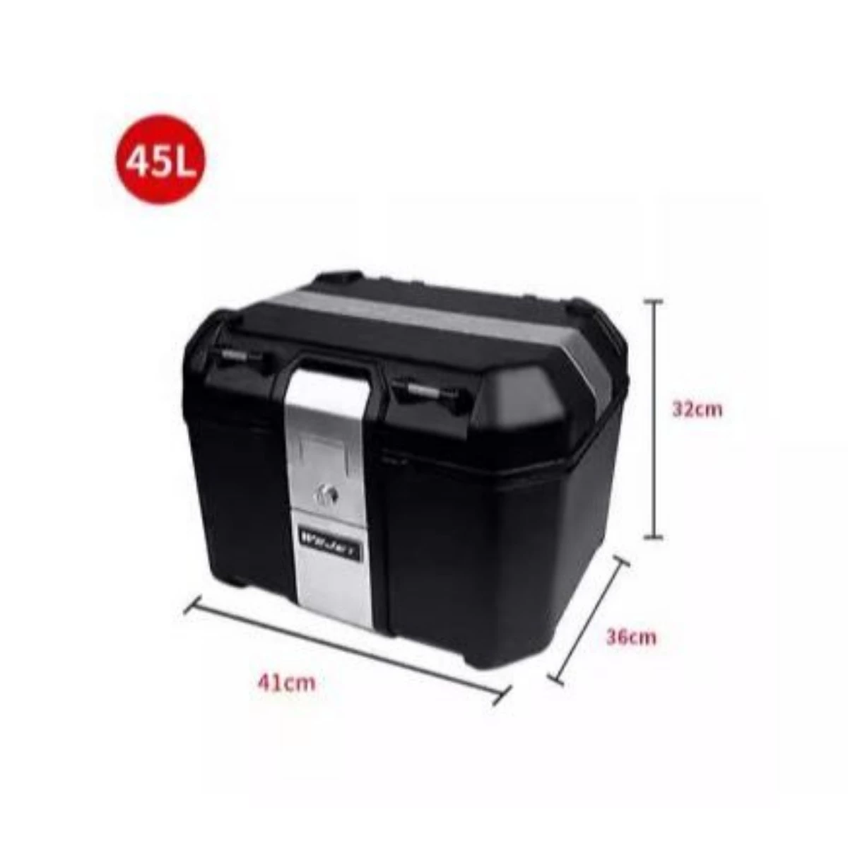 Universal 45L Motorcycle ABS Top Box Waterproof Aluminium Safety Lock ...