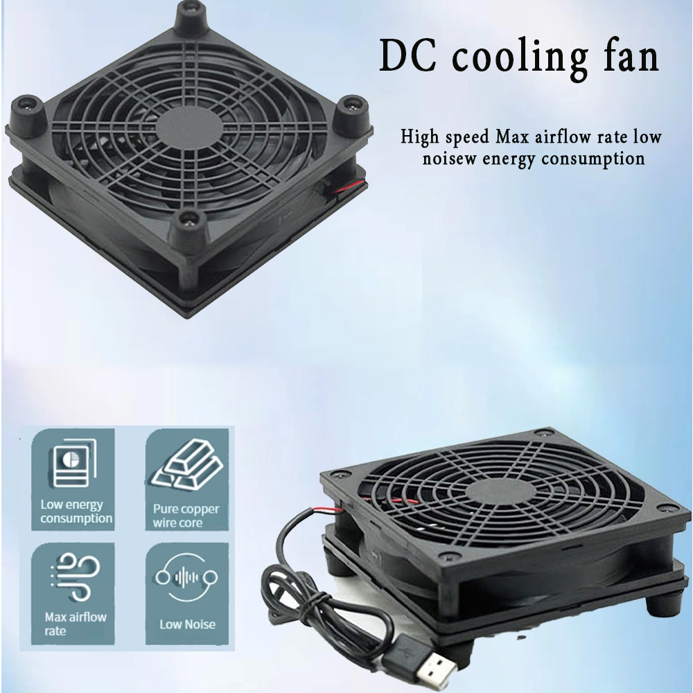 Powerful WiFi Router USB Fan 1800RPM 12CMCooling Fan For LCD TV Android ...