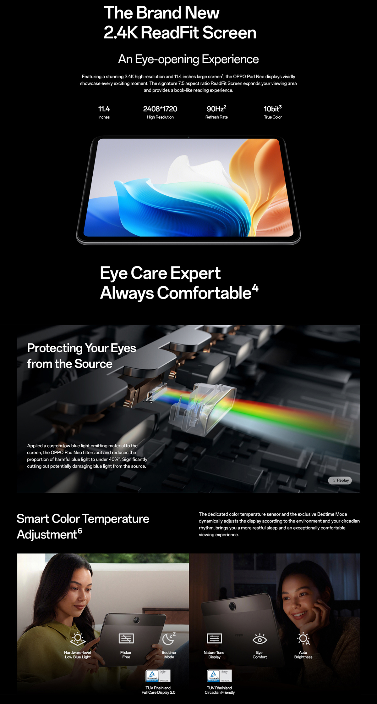 OPPO Pad Neo LTE & Wi-Fi Tablet Smart Multi-Tasking With Color OS (11. ...