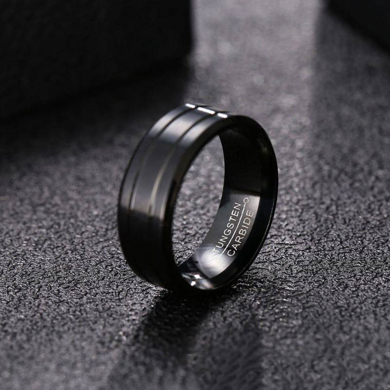 316L titanium steel black ring male rings female ring couple cincin ...