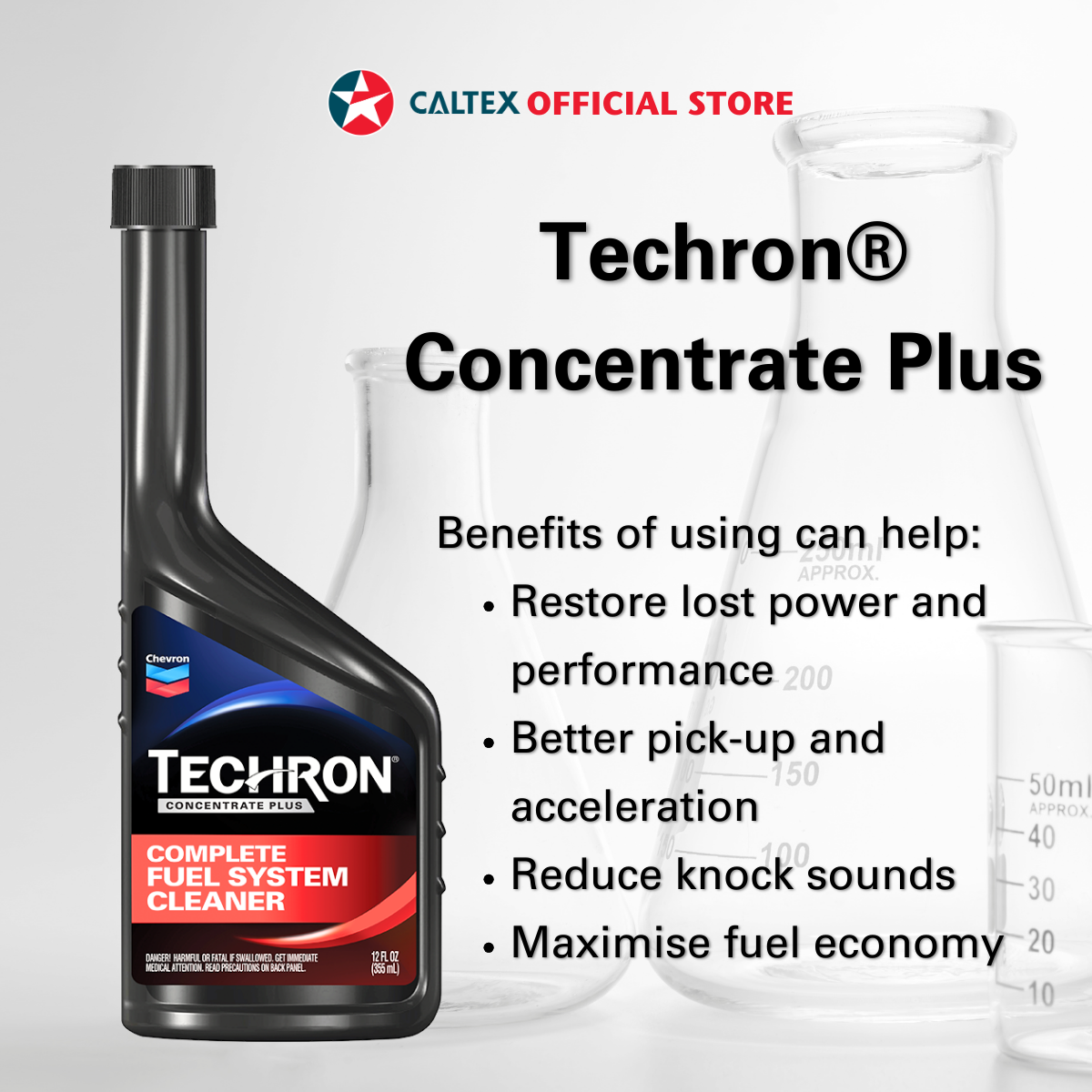 Caltex Techron Concentrate Plus Fuel System Cleaner (355ml x 2 Bottles ...