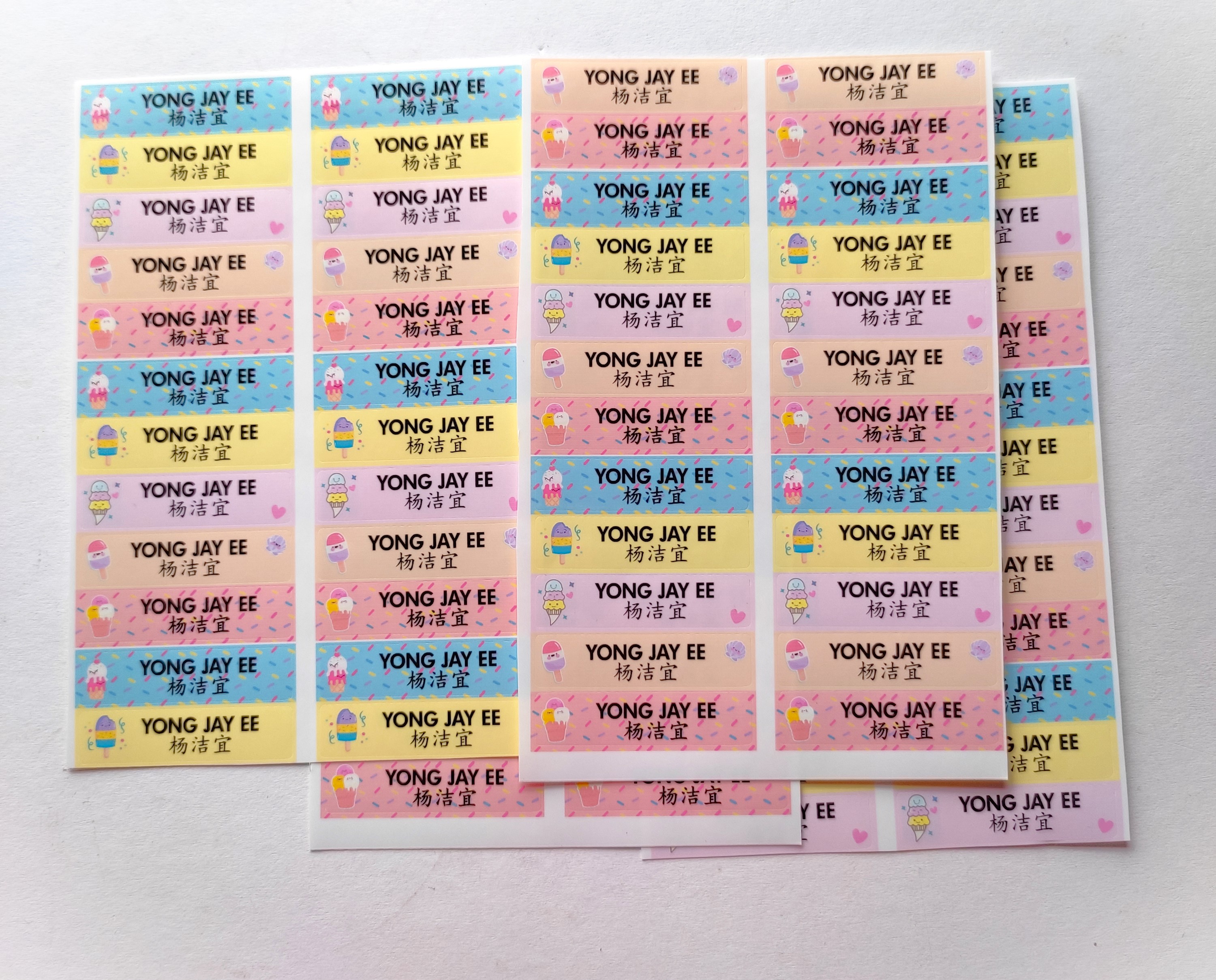 Sticker Nama 1x4cm 100pcs / Sticker Name Label / Cartoon Sticker ...