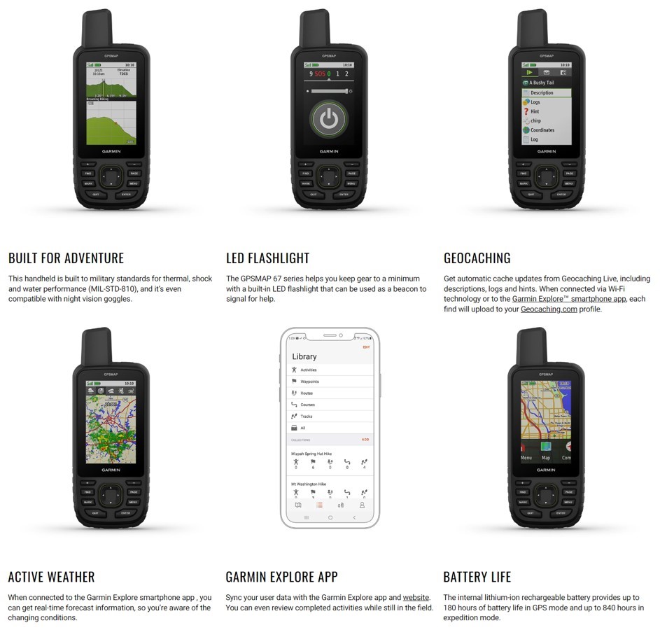 🇲🇾 Garmin GPSMAP 67 67i Multi Satellite Handheld GPS Expedition mode ...