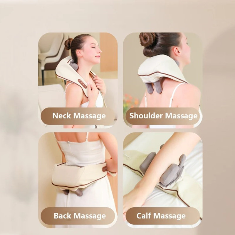 Wireless Mesin Urut Multi Angle Neck Shoulder Massager Hands-free Clamp ...
