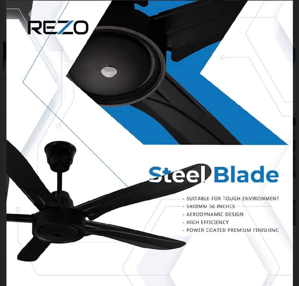 REZO S106 / S306 AC/DC Motor Ceiling Fan Steel Blades with Regulator ...