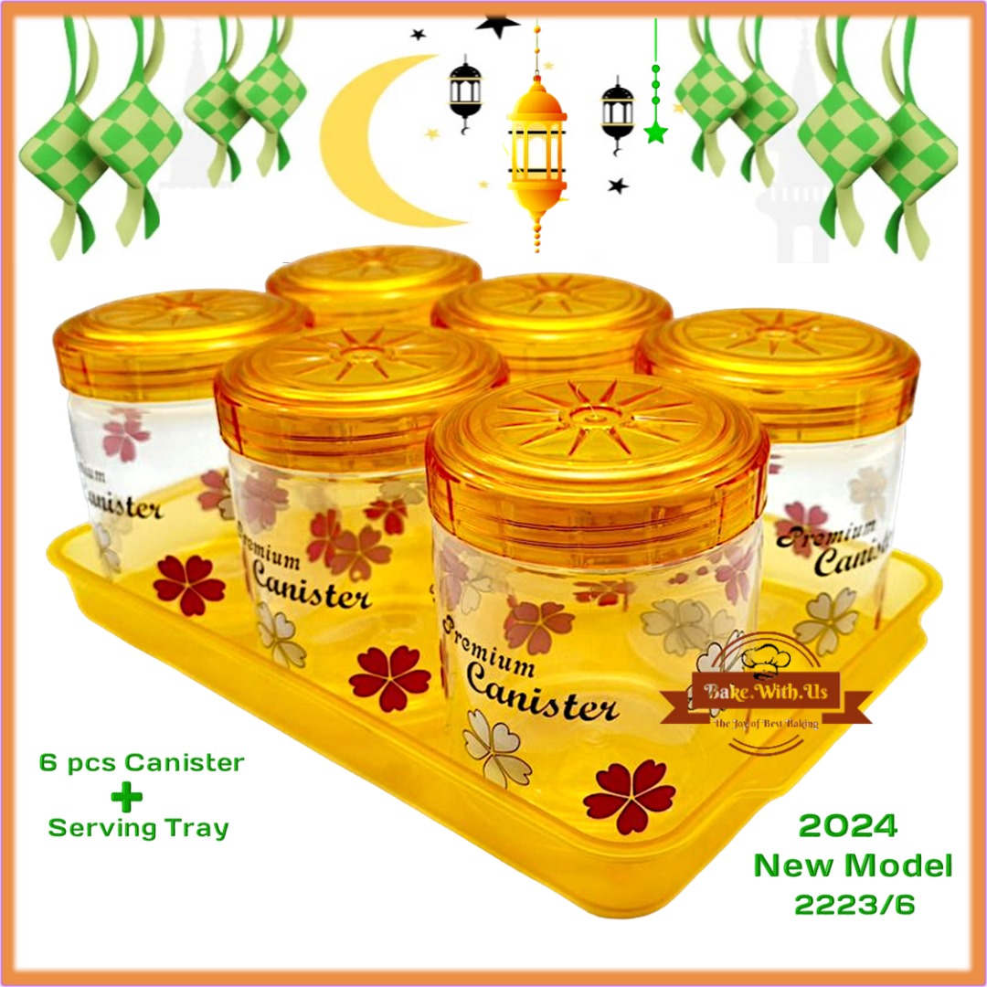 Bekas Kuih Raya Set / Cookies Container Set / Bekas Kuih Raya / Balang ...