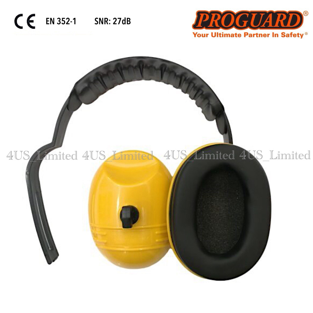 Proguard SNR 27DB Vito Earmuff WIth Rubber Head Band Adjustable Height ...