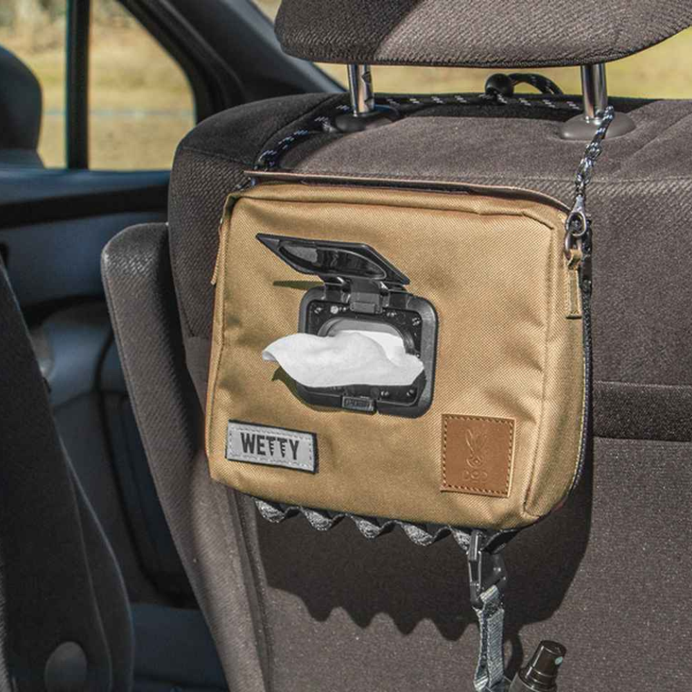 DoD Wet Tissue Bag – Dark Gray Refillable Tissue Holder with Strap and ...