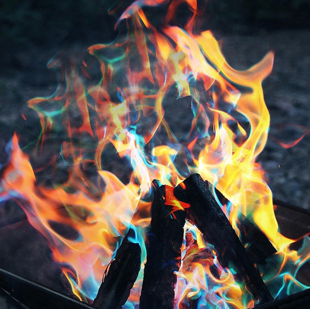 Colorful Fire Flames Powder 10/15g Flame Powder Party Decor Colorful ...