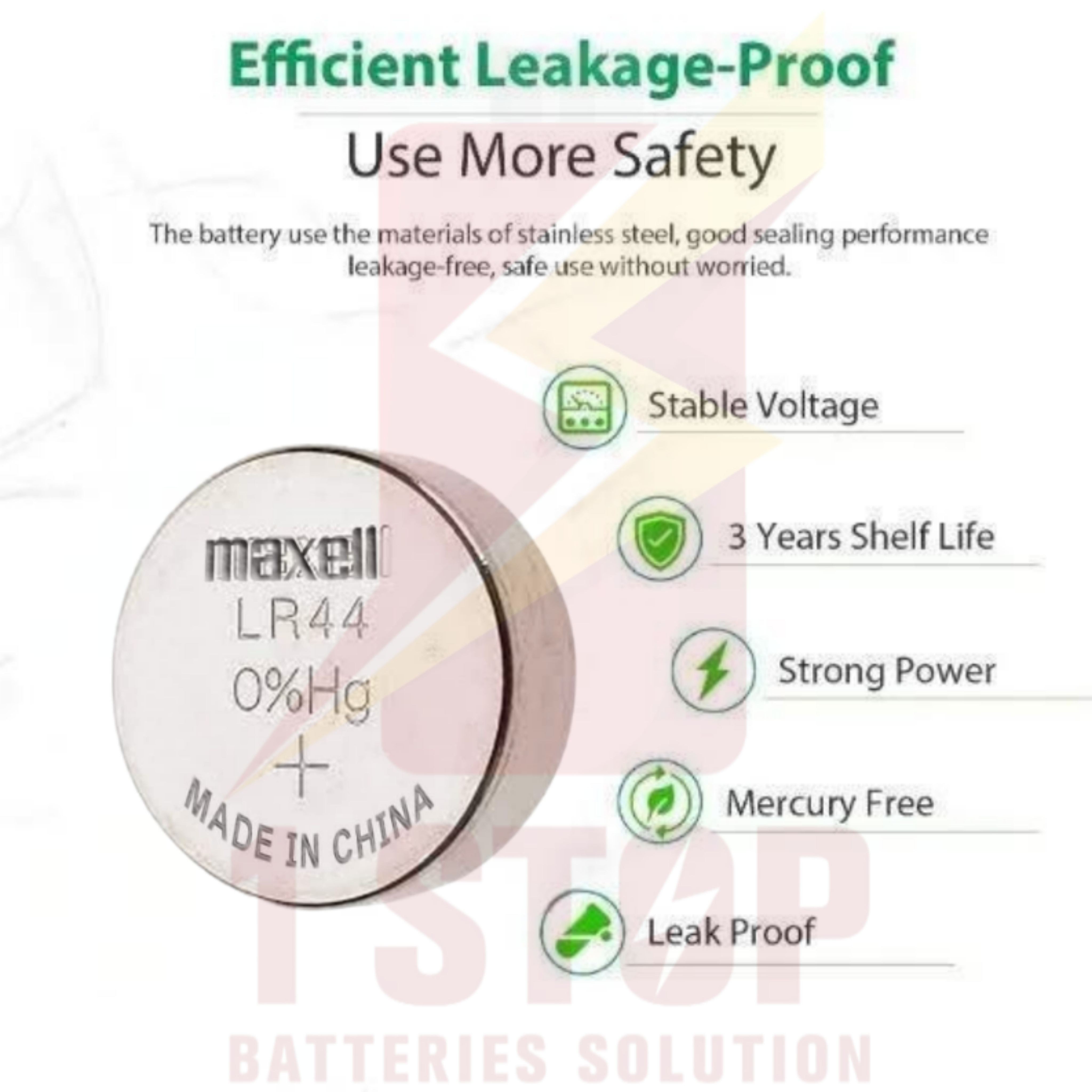 [Original] Maxell Batteries LR44/LR41/LR1130 1.5V 2pcs or 10pcs ...