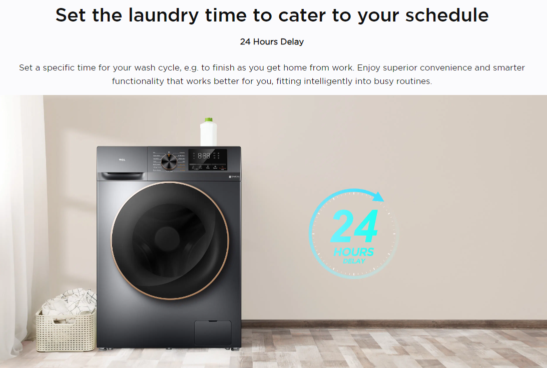 10KG/7KG TCL Front Load Washer Dryer 2 in 1 Mesin Basuh Pengering ...