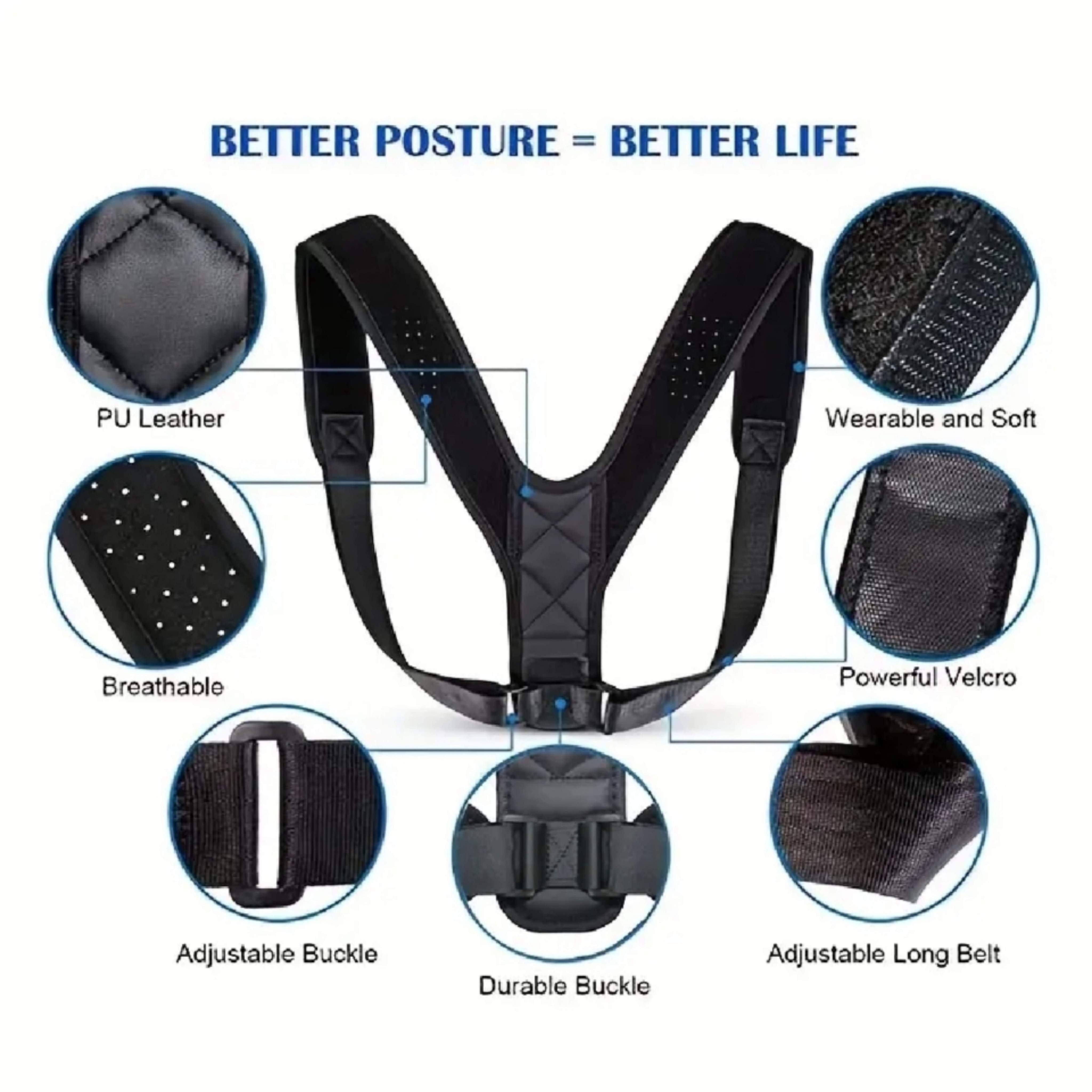 Back Correction Hunchback Strap with Breathable and Anti Hunchback ...