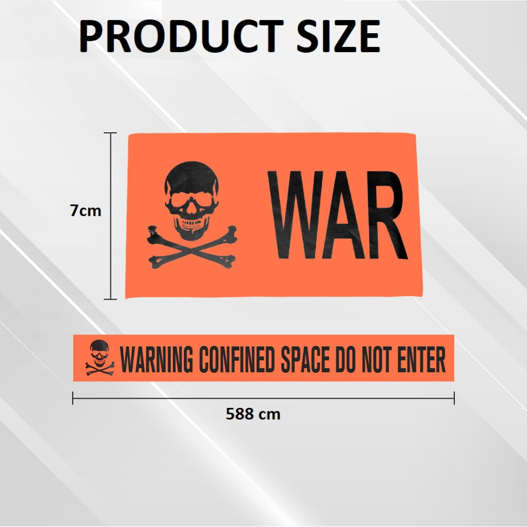1pc Halloween Warning Plastic Tape Signs Halloween Props Danger Warning ...