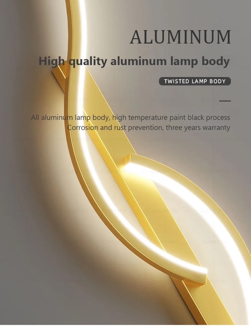 *0213/2S Modern Minimalist LED Wall Light Black White Interior ...