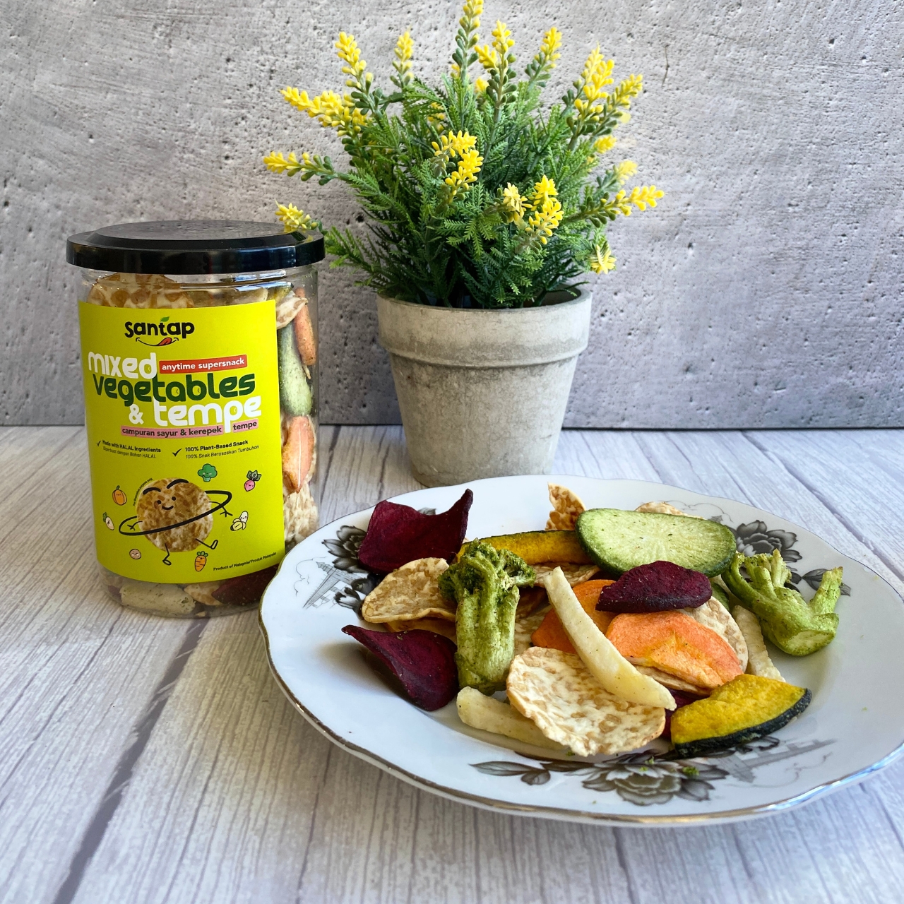 HEXA Mixed Vege Tempe & Mixed Fruit Vege Tempe Snacks 65G/65G | Shopee ...