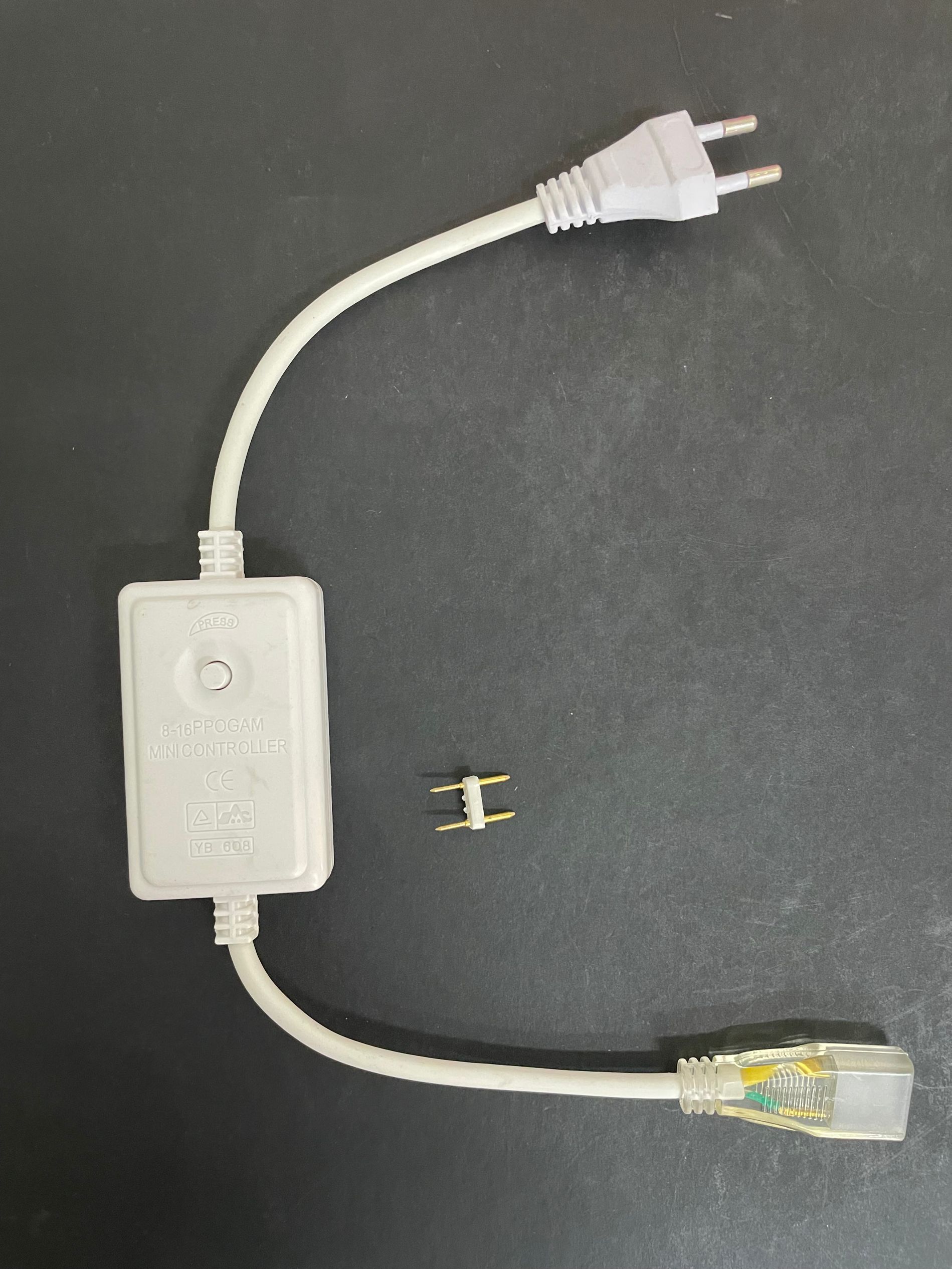 240V Multi Mode Power Plug Adapter For 8x16mm Neon LED Strip Light EU ...