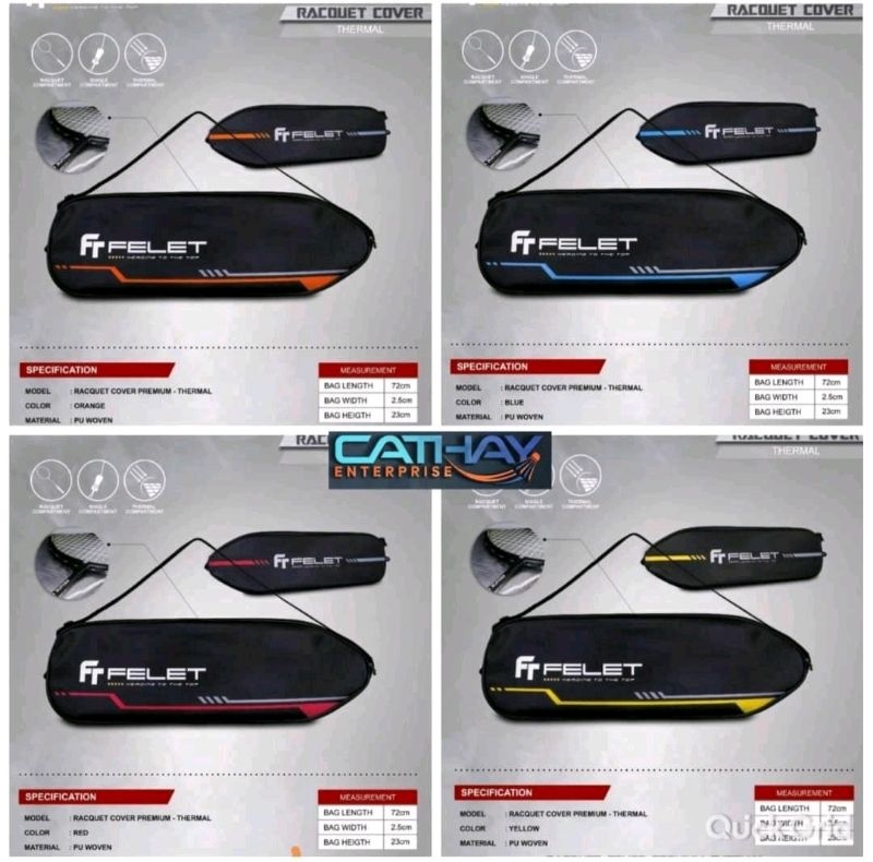 FELET RACKET COVER PREMIUM THERMAL (1-2pcs raket) | Shopee Malaysia