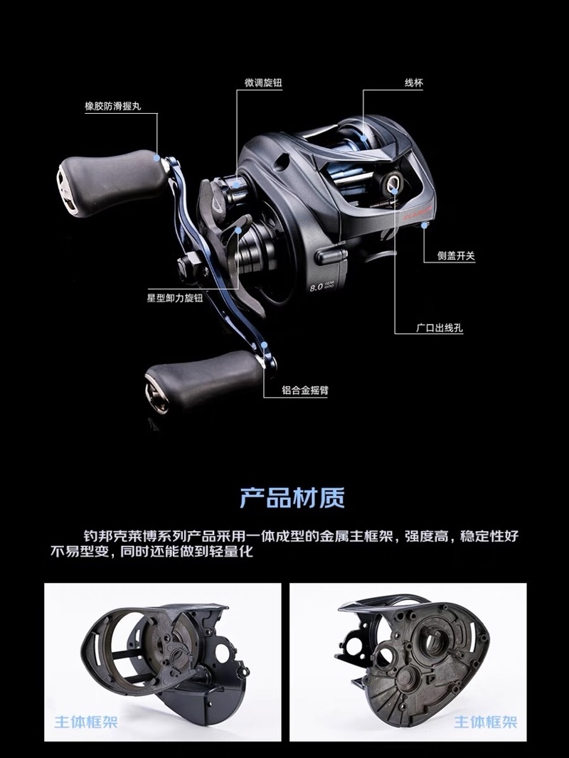 FISHBAND CLAMBER TENDER SHOOT CR3072 CR3272 BAITCASTING FISHING REEL ...