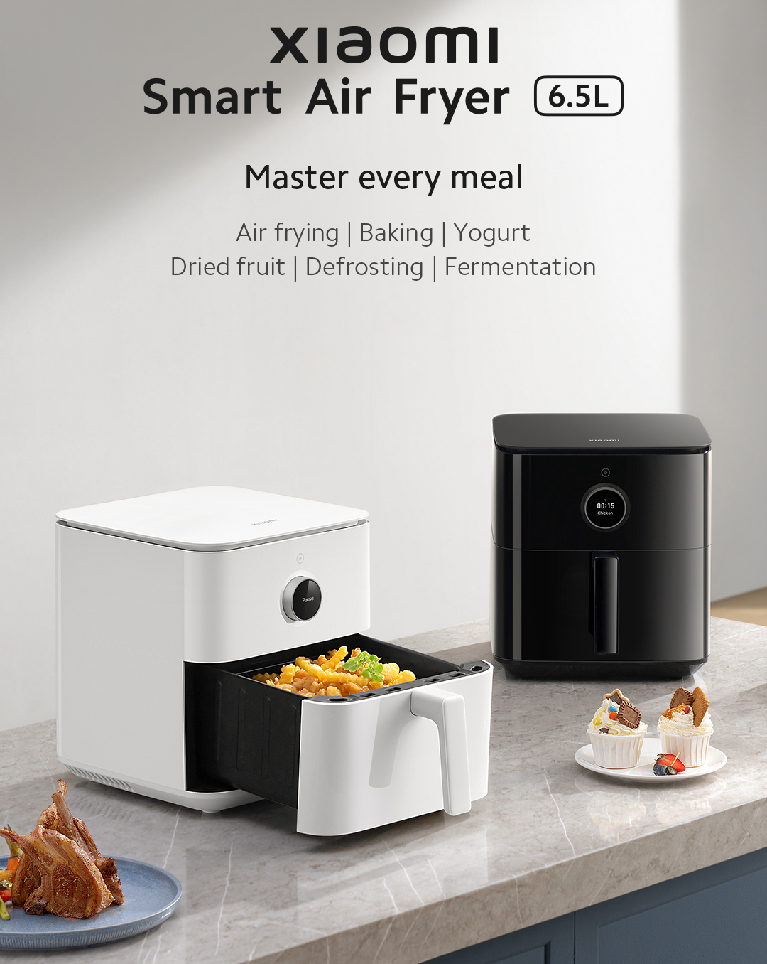 Xiaomi Smart Air Fryer 6.5L [Temperature Range of 40–220°C | LCD ...