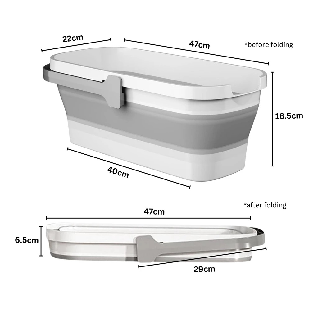 Baldi Air Lipat Baldi Mop Collapsible Water Pail Foldable Bucket Flat ...