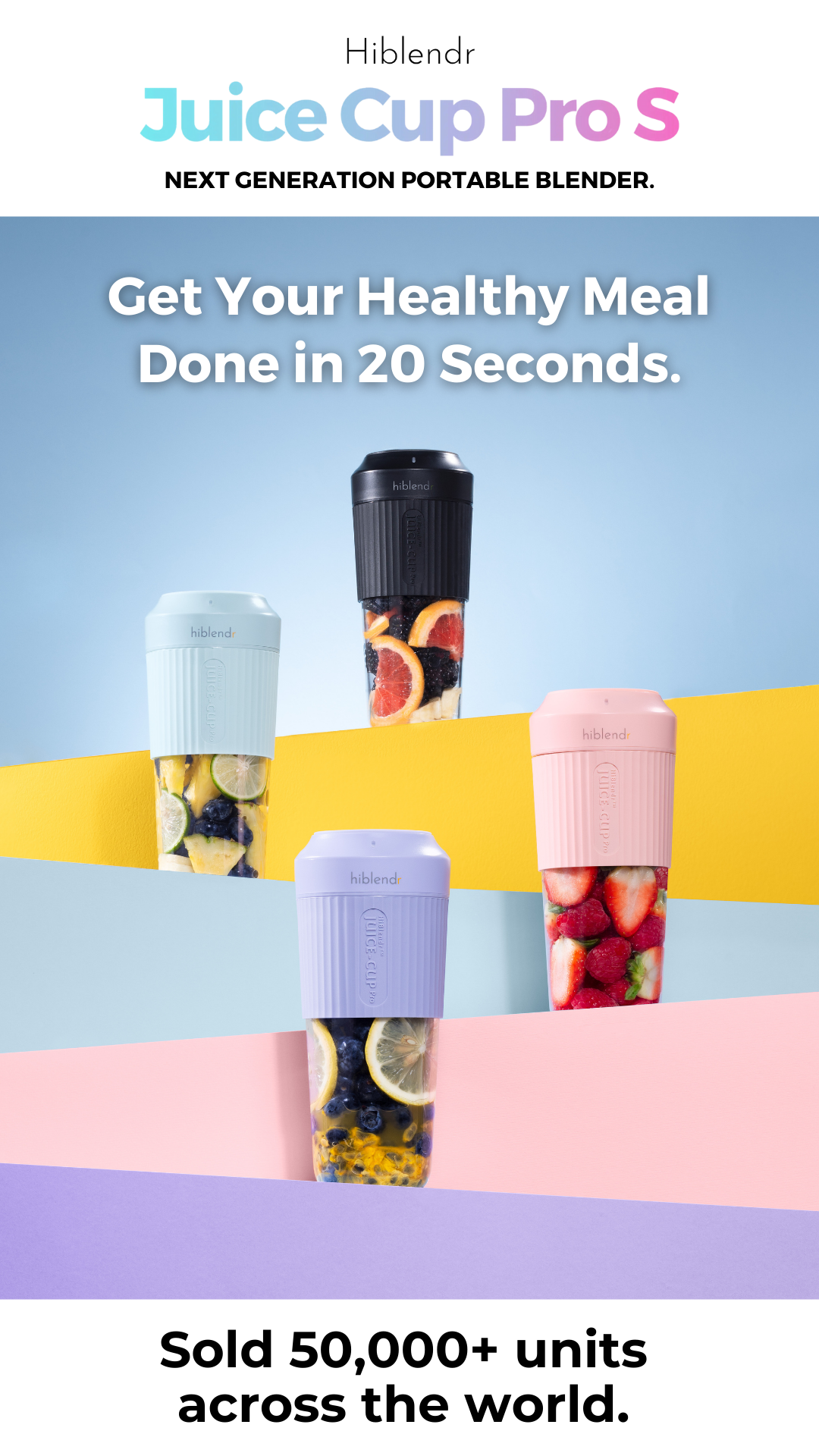 Hiblendr Juice Cup Pro S 2.0 Portable Blender 350ml USB-C Rechargeable ...