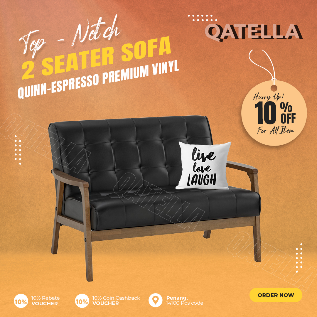 Qatella (Europe Export Quality) Quinn and Quentin 2 seater sofa/Seater Sofa Set/1+2+3 SofaSet/PU ...