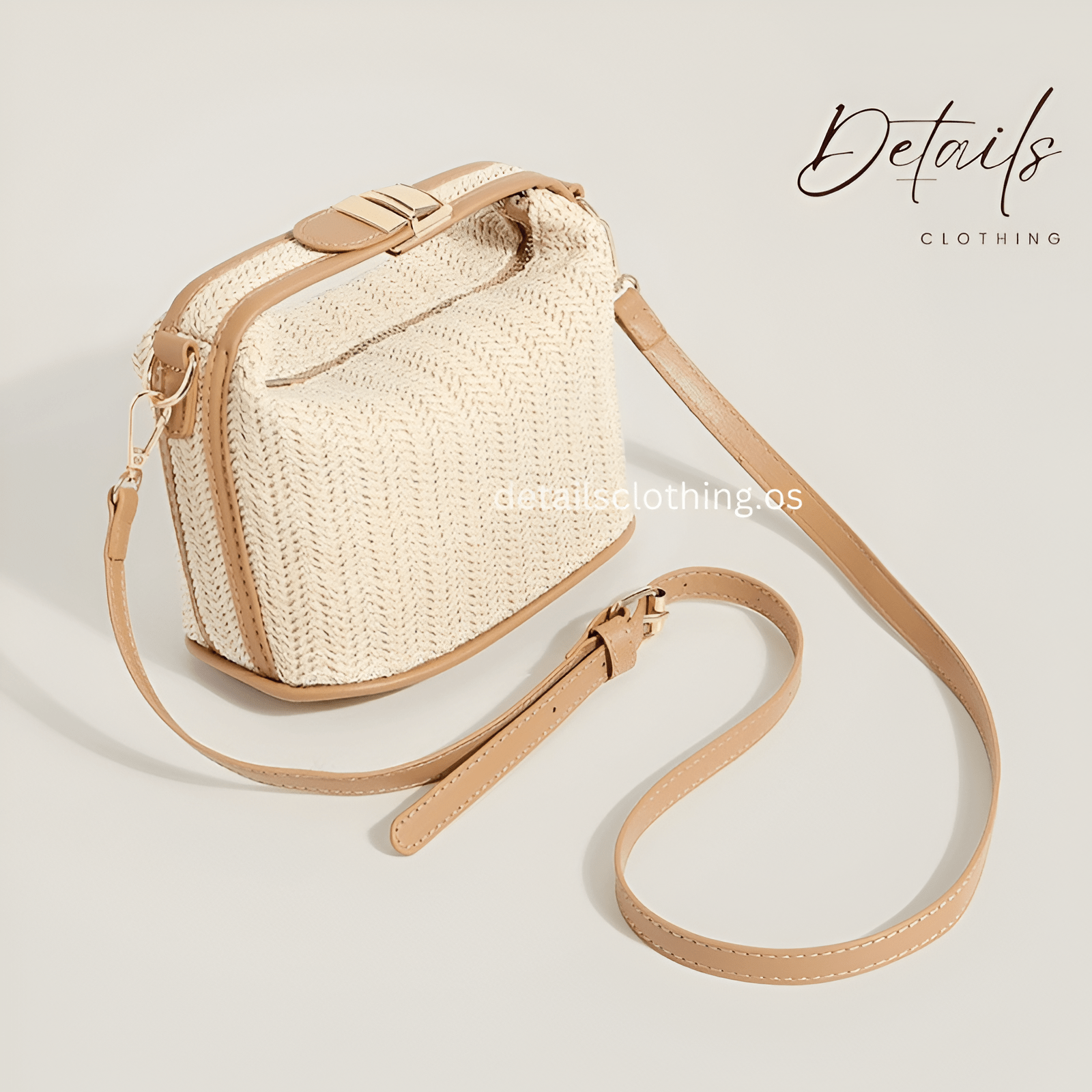 Rotan Design Women Sling Bag Shoulder Bag Woven Handbag with Khaki ...