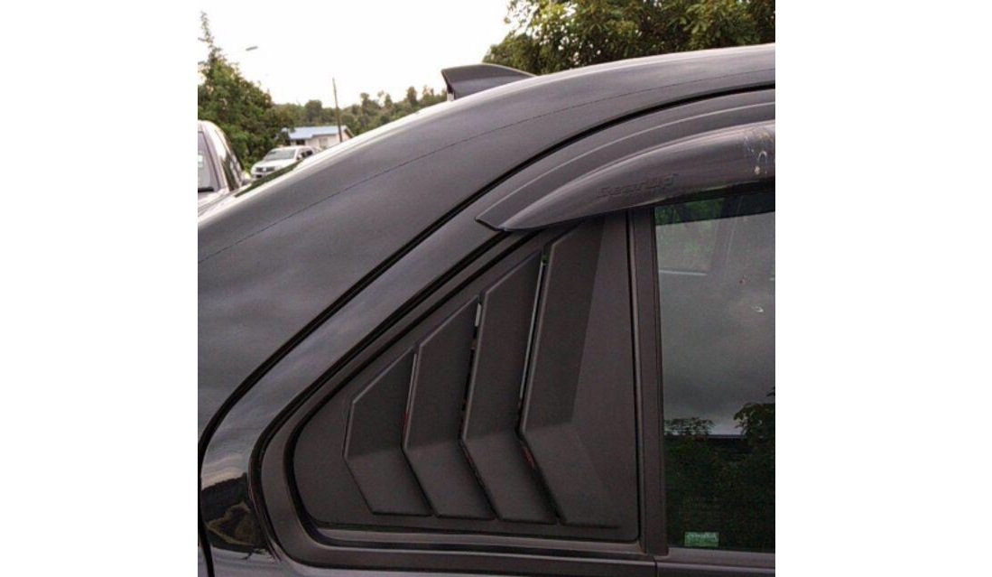 Perodua Bezza Window Cover Mustang Shark Fin Sport Matte Black ...