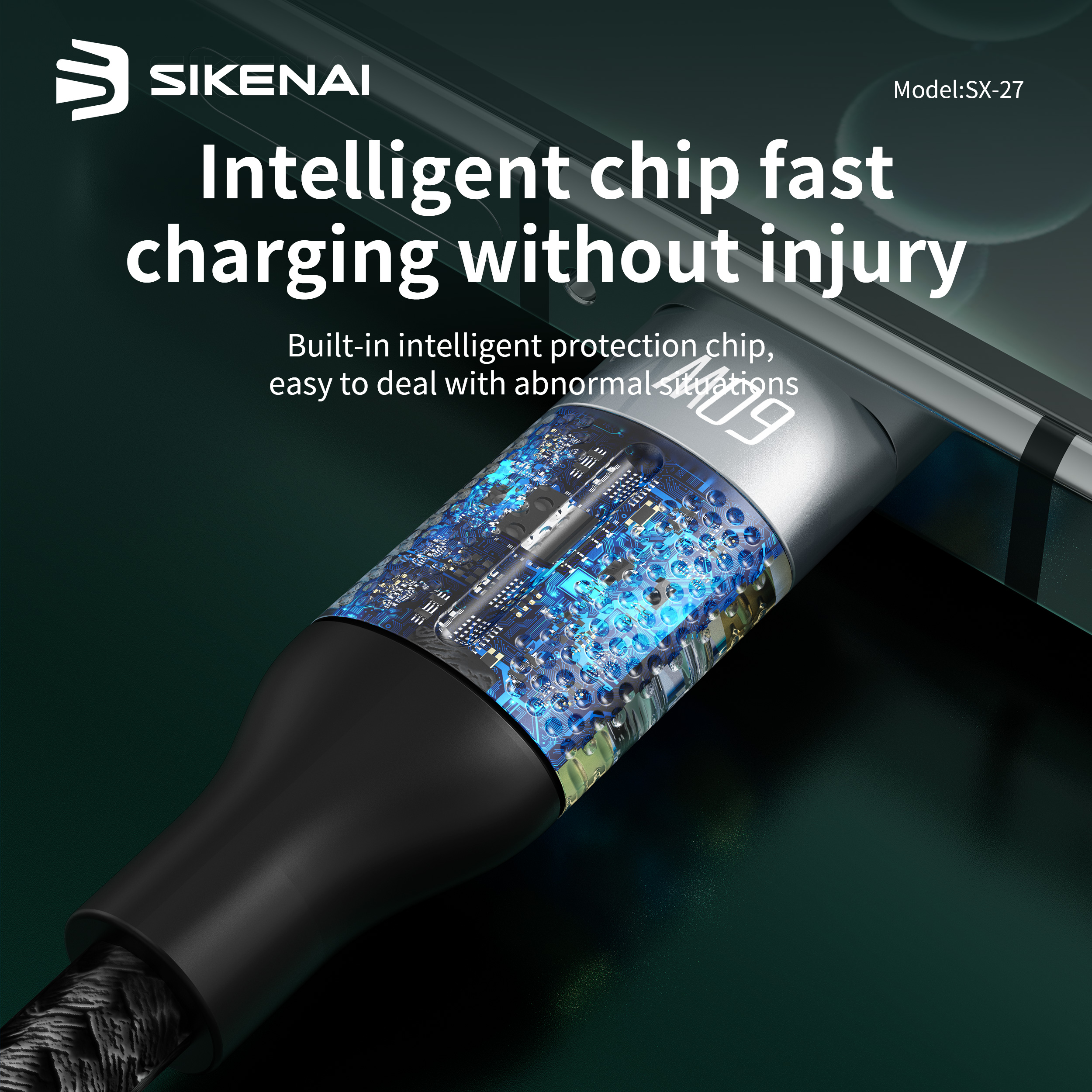 SIKENAI SX-27 Type-C to Type-C 60W High Current Fast Charging ...