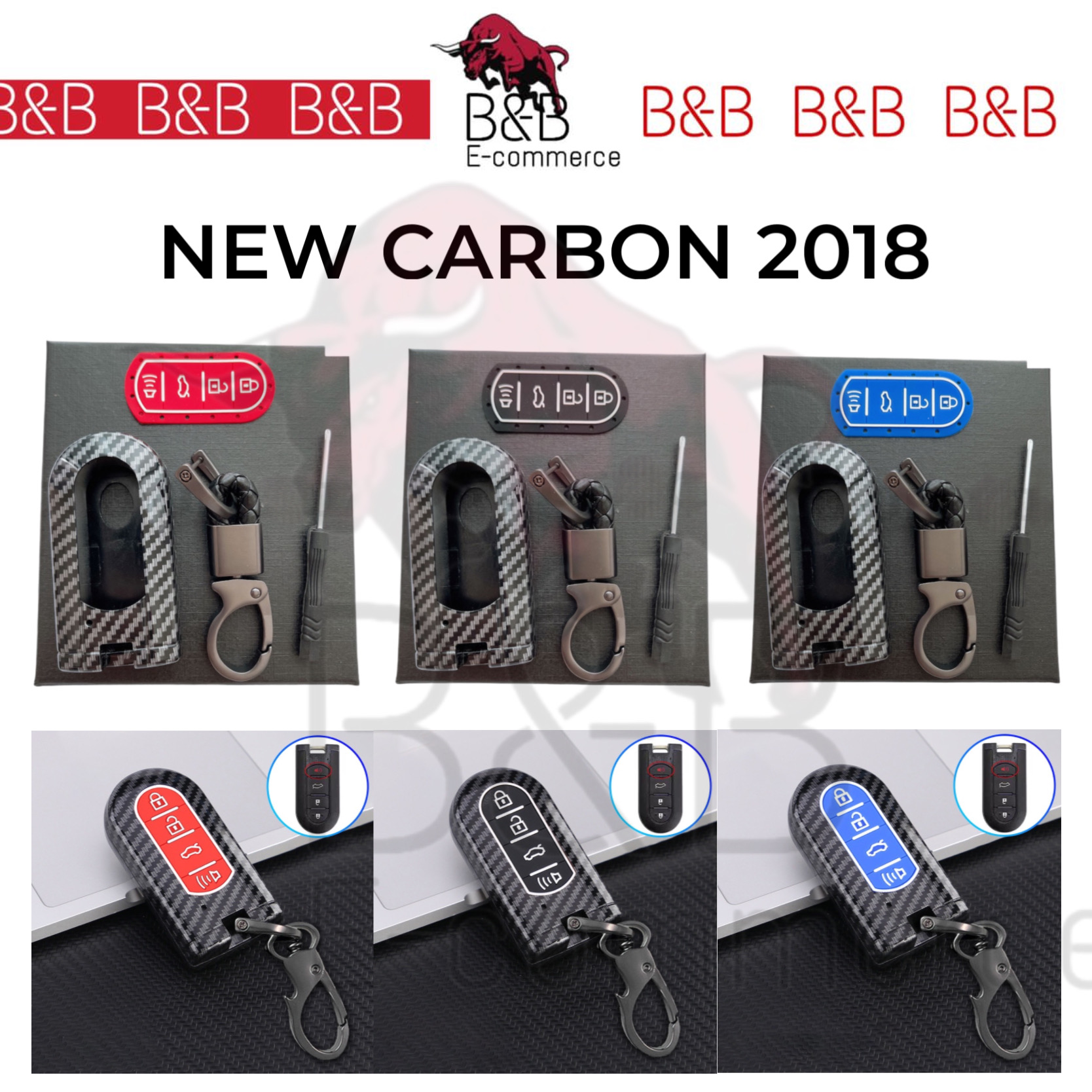 (CARBON 2018) Perodua Bezza New Myvi Aruz Keyless Remote Carbon Fibre ...
