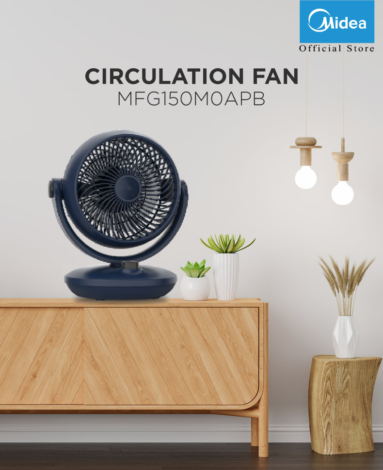 Midea MFG150M0APB 3 Speed Levels 6 Inch Circulation Fan With Dual ...