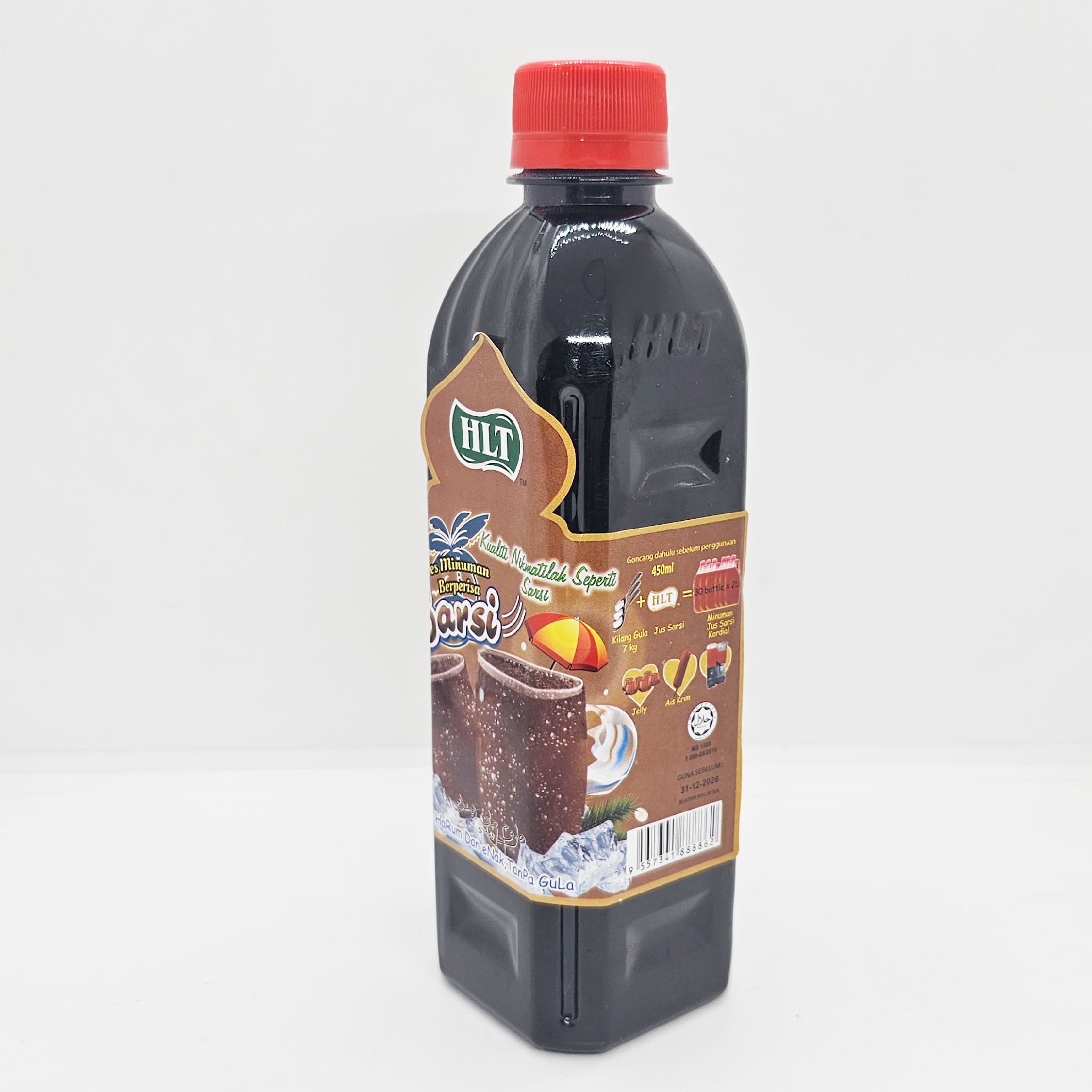 HLT Kordial Sarsi Tanpa Gula (450ml / Halal) 沙士浓缩香精 Sarsi Syrup Without ...