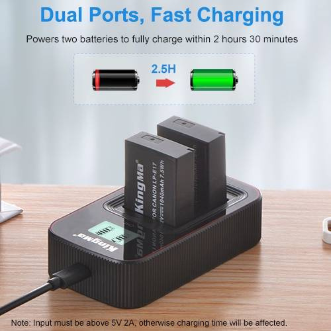 Cheapest KingMa LP-E17 Battery / LCD Dual Charger Kit 1040mAh Canon E17 ...