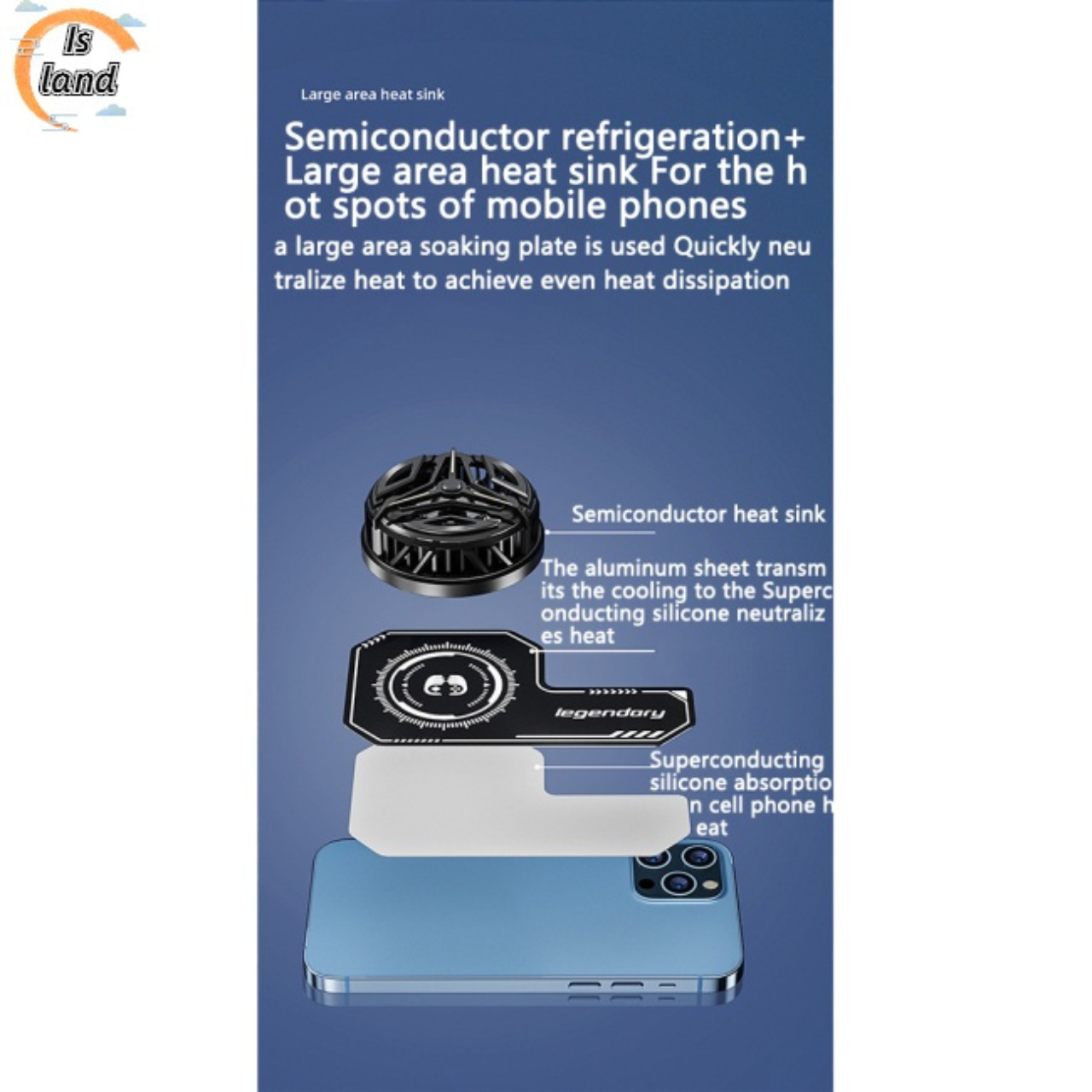 PLEXTONE Mobile Phone Cooler Pad Semiconductor Heat Sink Cooling Fan ...