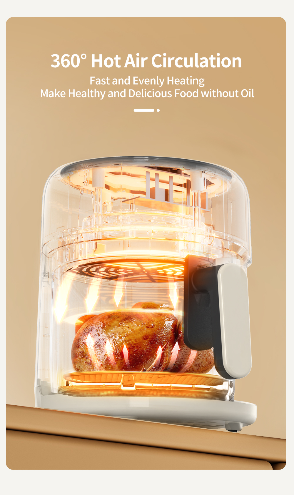 Simplus Air Fryer | 4.5L Ideal Capacity | 1200W Power l LCD Touchscreen ...